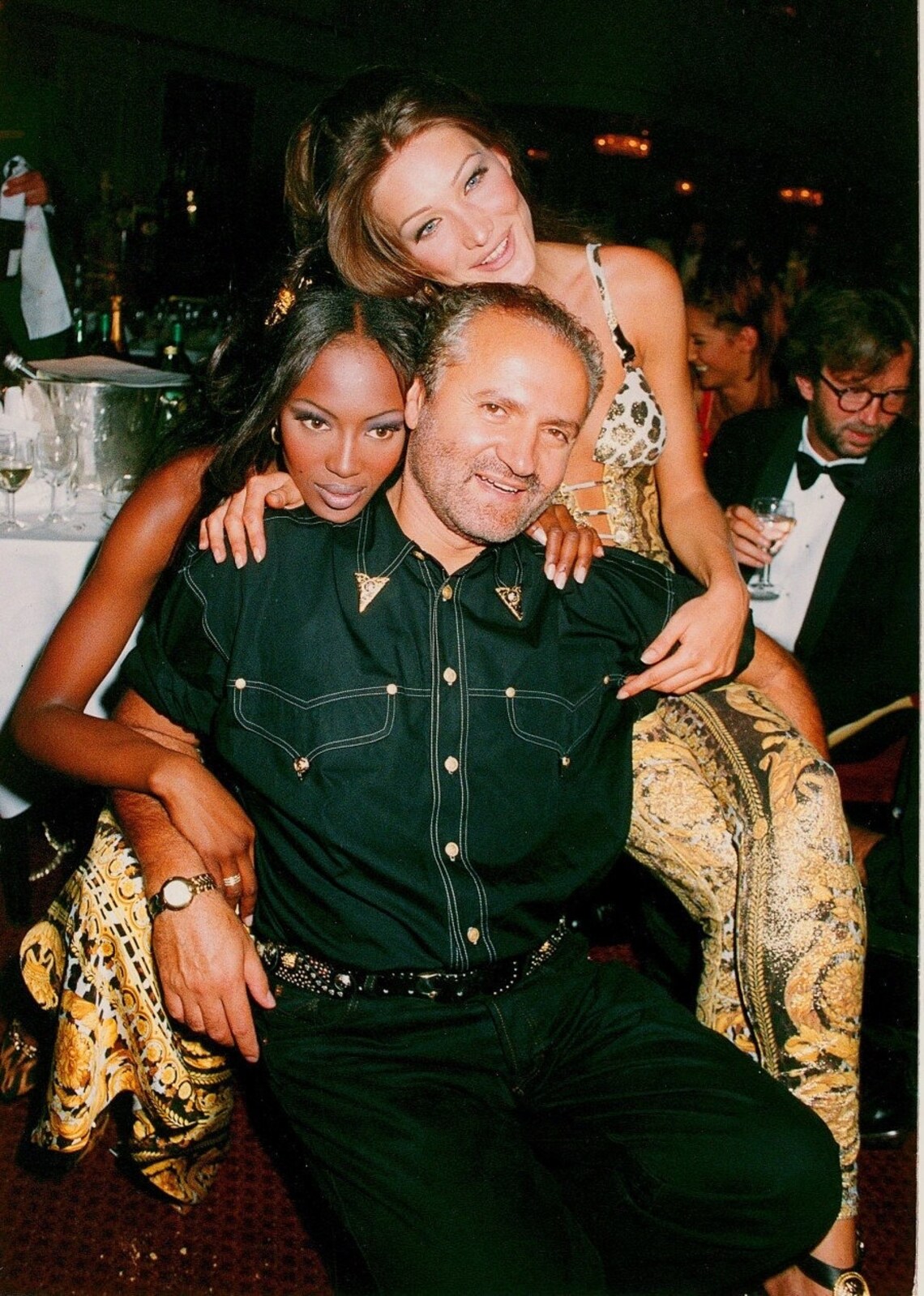 Gianni Versace Dress With Detachable Gold Clip From 1992 Iconic Western ...