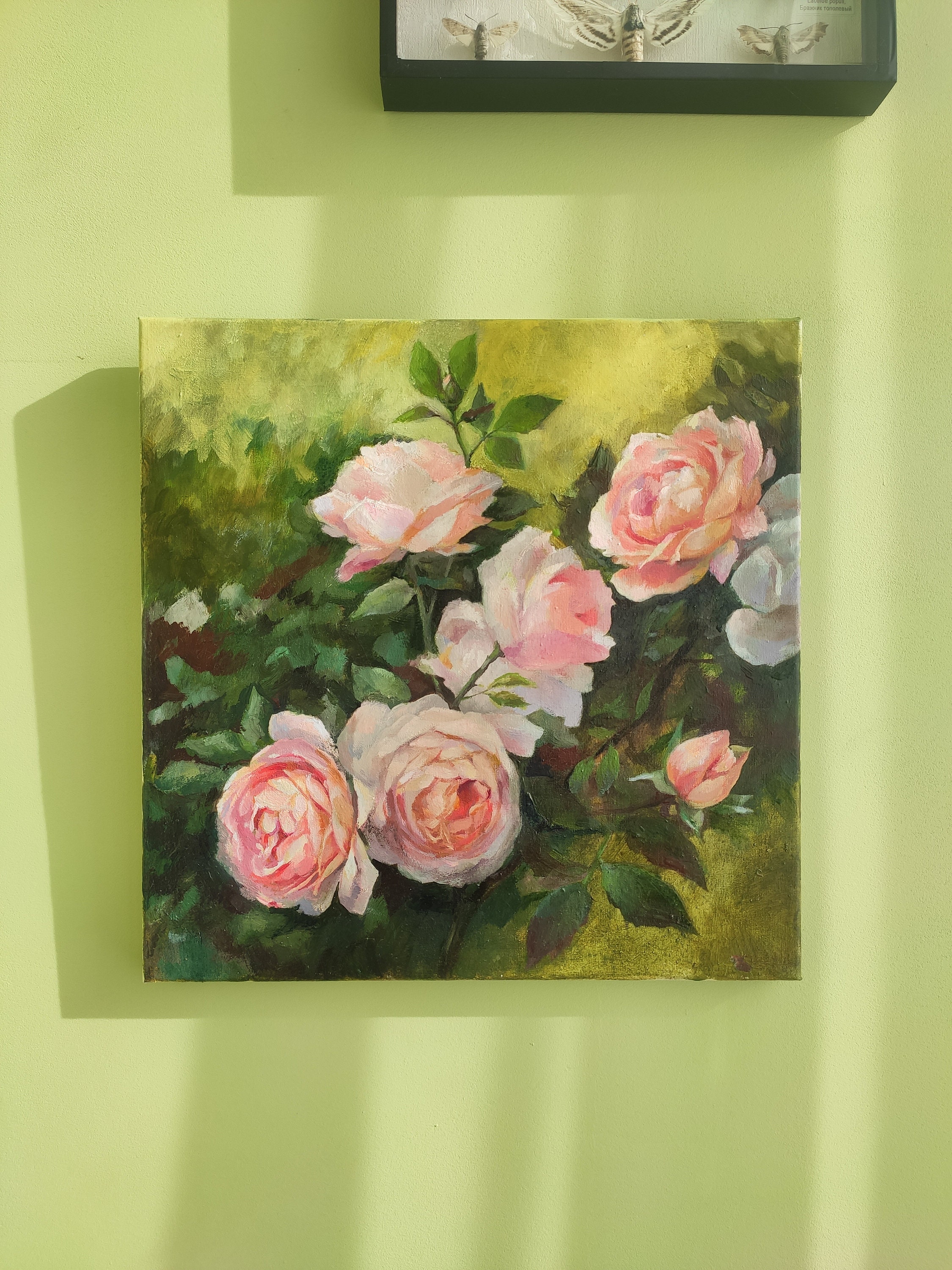 Oil Vintage Rose Painting Romantic Flowers Oil on Canvas Wall Decor ...