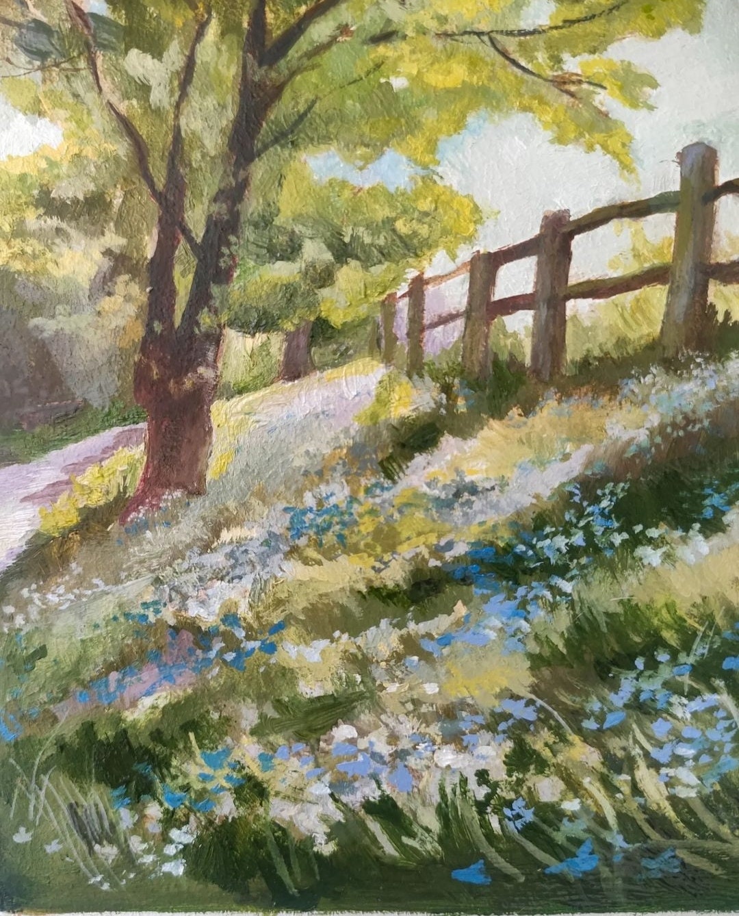 Original Oil Painting Green Landscape Cottagecore Painting Aesthetic ...