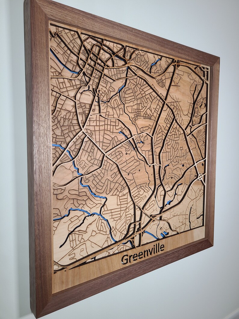 Custom Wood Map 5th Anniversary Gift - Etsy