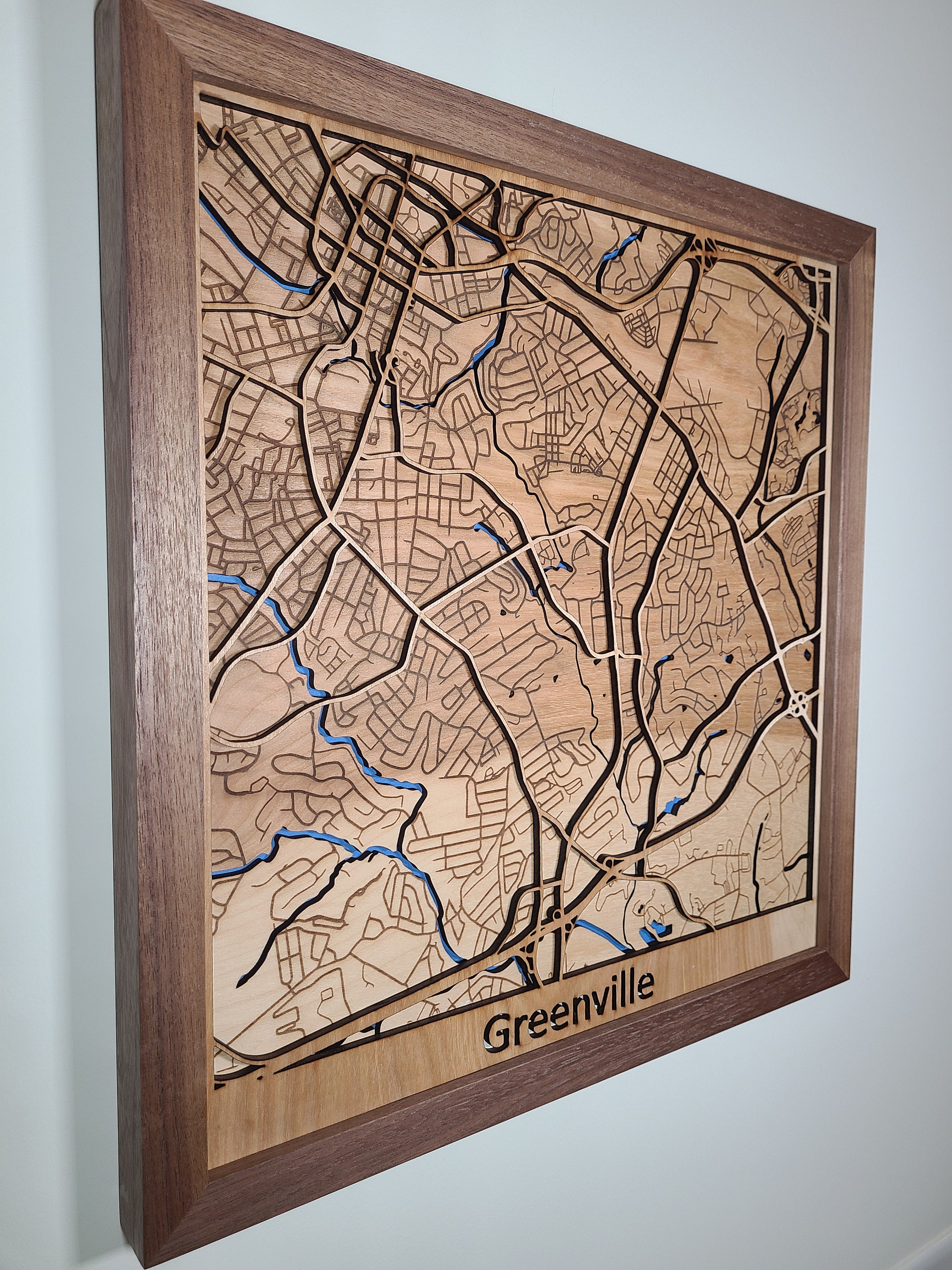 Custom Wood Map 5th Anniversary Gift - Etsy