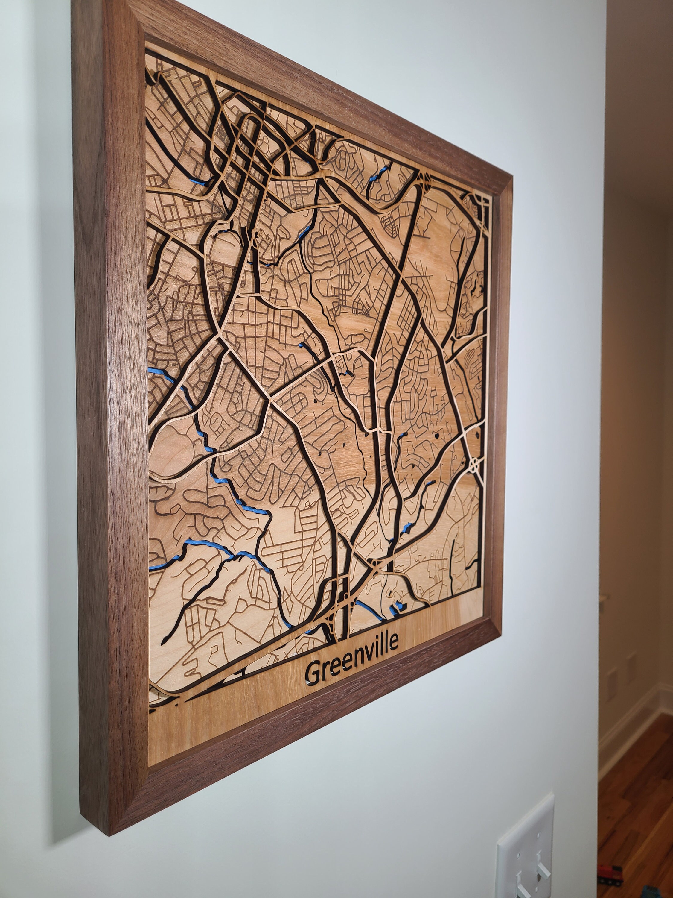 Custom Wood Map 5th Anniversary Gift - Etsy