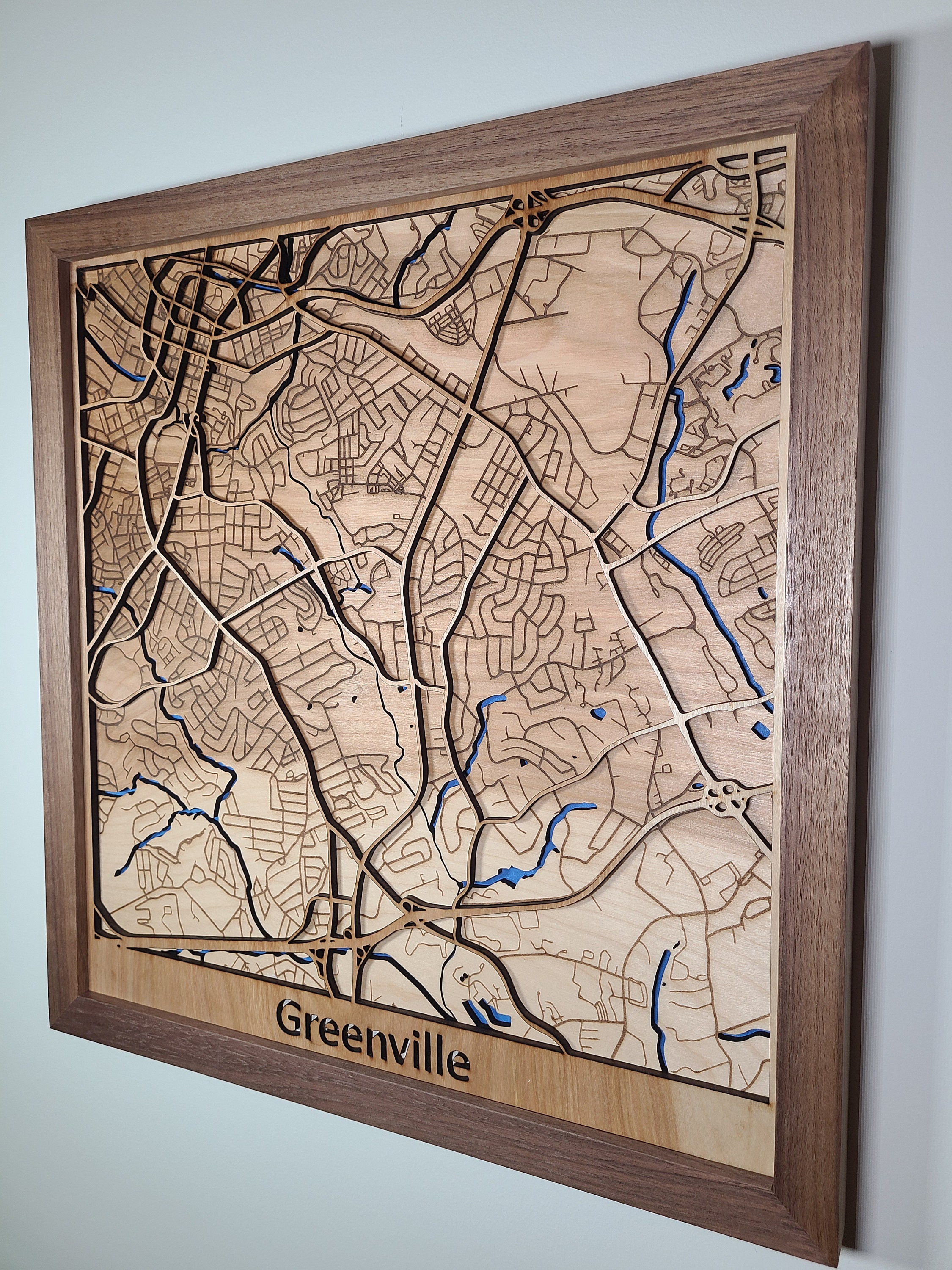 Custom Wood Map 5th Anniversary Gift - Etsy