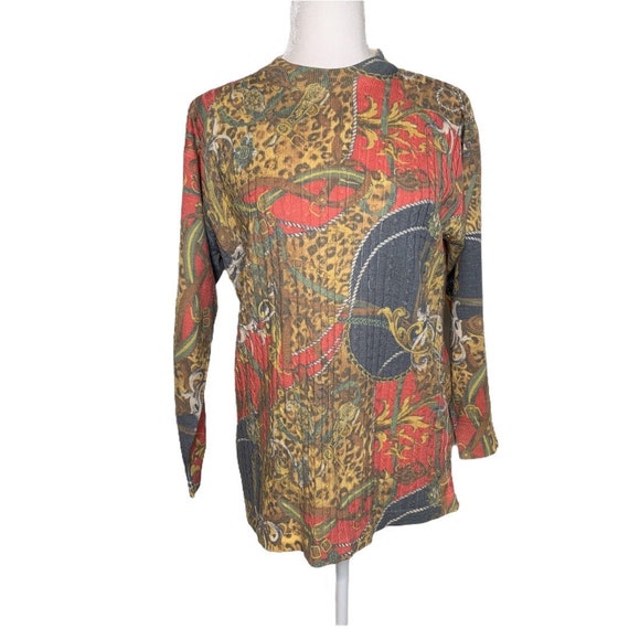 Panache Italy Vintage Women's Mixed Print Crewneck Sw… - Gem