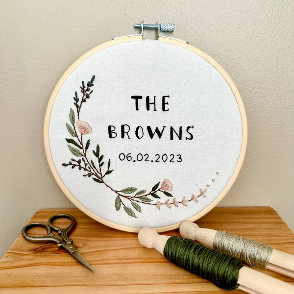 Wedding Embroidery Hoop - Etsy
