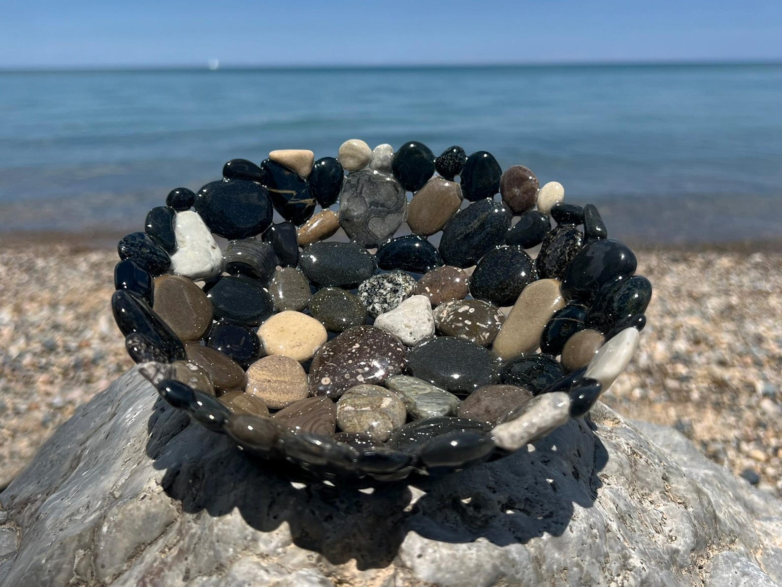 Rock Bowl, One of a Kind, Lake Michigan, Rockhound, Rock Decor, Nature ...