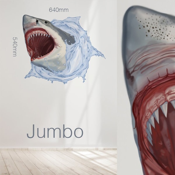 3d Shark Wall Decal - Etsy