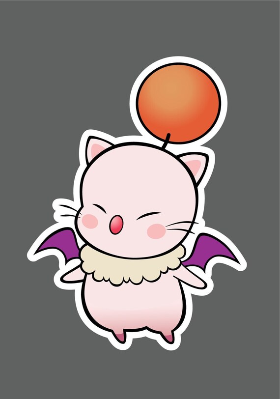 Final Fantasy Moogle Digital Art SVG Download - Etsy Finland