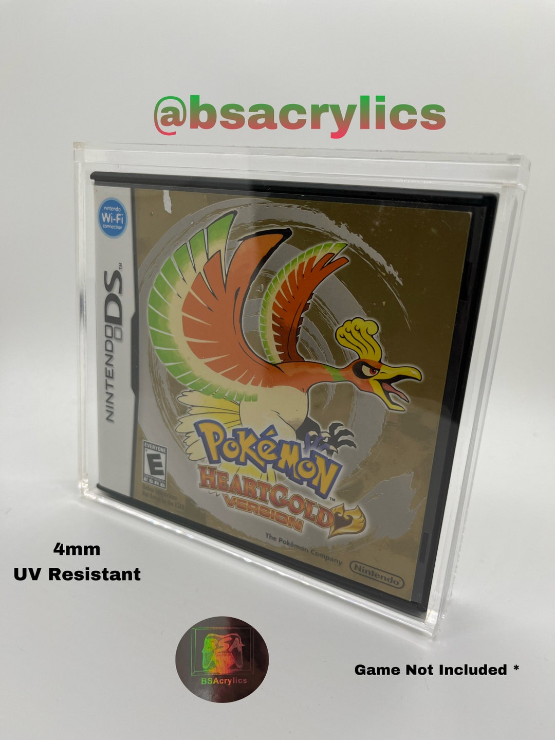 Nintendo DS Video Game Acrylic Display Case Protector UV Resistant 4mm ...