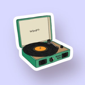 Record Player | Die Cut Vinyl Stickers - Etsy