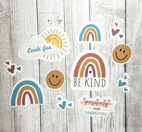 Paper Stickers, Labels & Tags Positivity Sticker Bundle Cute Stickers ...