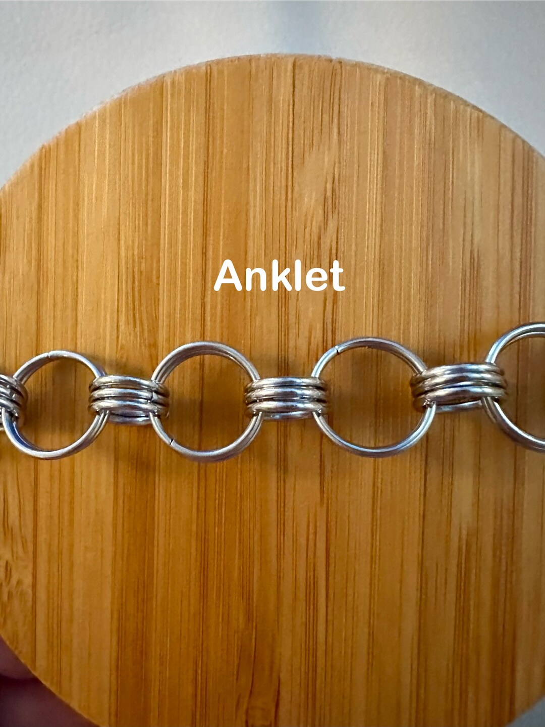 ANKLET Stainless Steel Chainmail Handmade Anklet All Silver Tone - Etsy