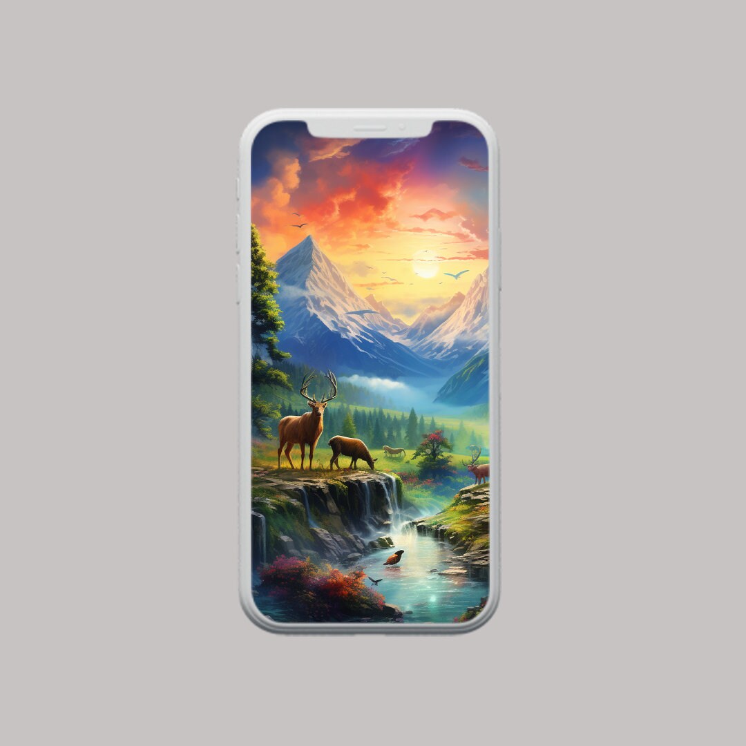 Landscape Wallpaper Patterns Bundle - City Skylines, Mountains, Rivers ...
