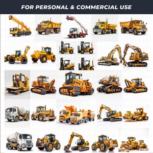 Construction Vehicles Clipart, Construction Clipart, Excavator Clipart ...