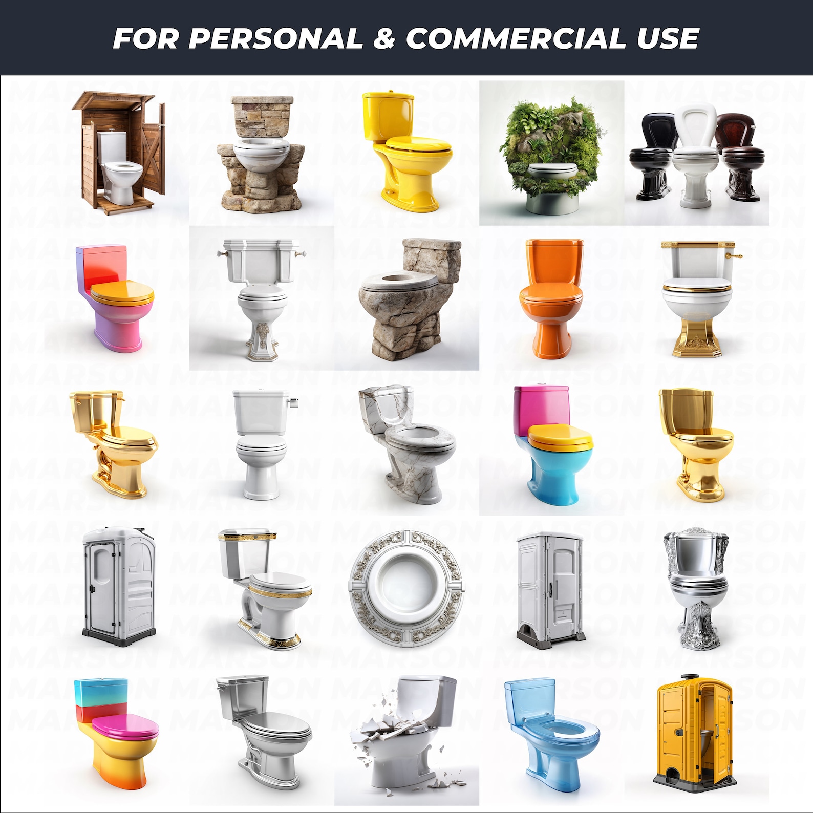 Toilet Clipart, Bathroom PNG Images (digital Download) - Etsy