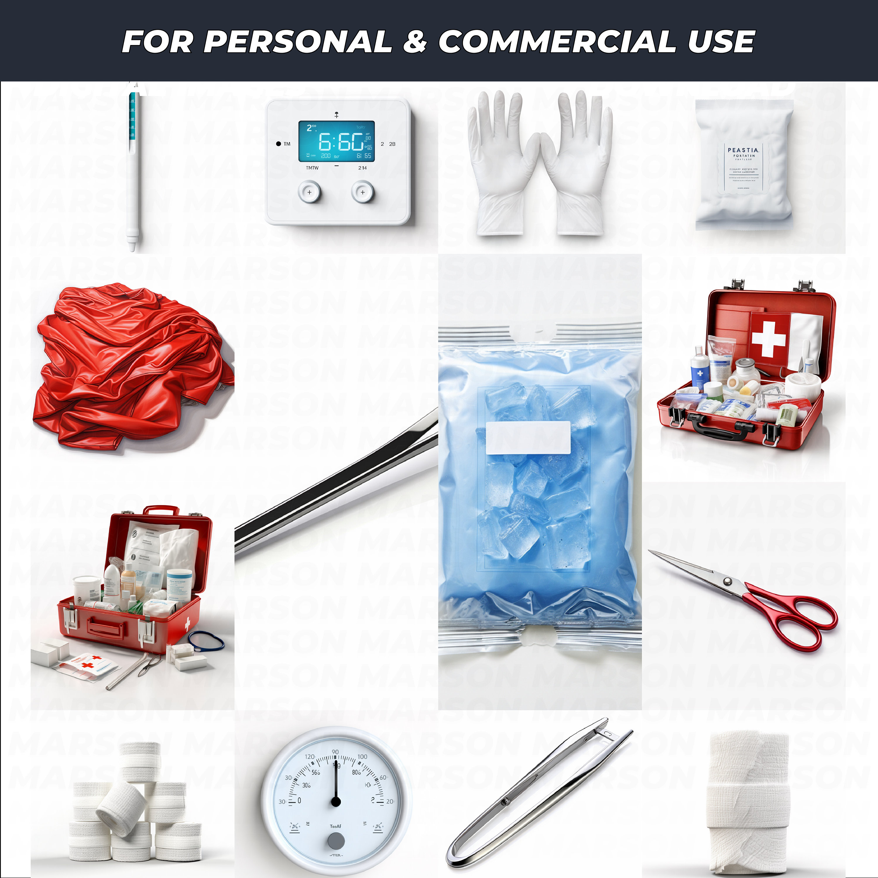 First Aid Clipart, Hospital PNG, Basic First Aid Supplies, DIY First ...