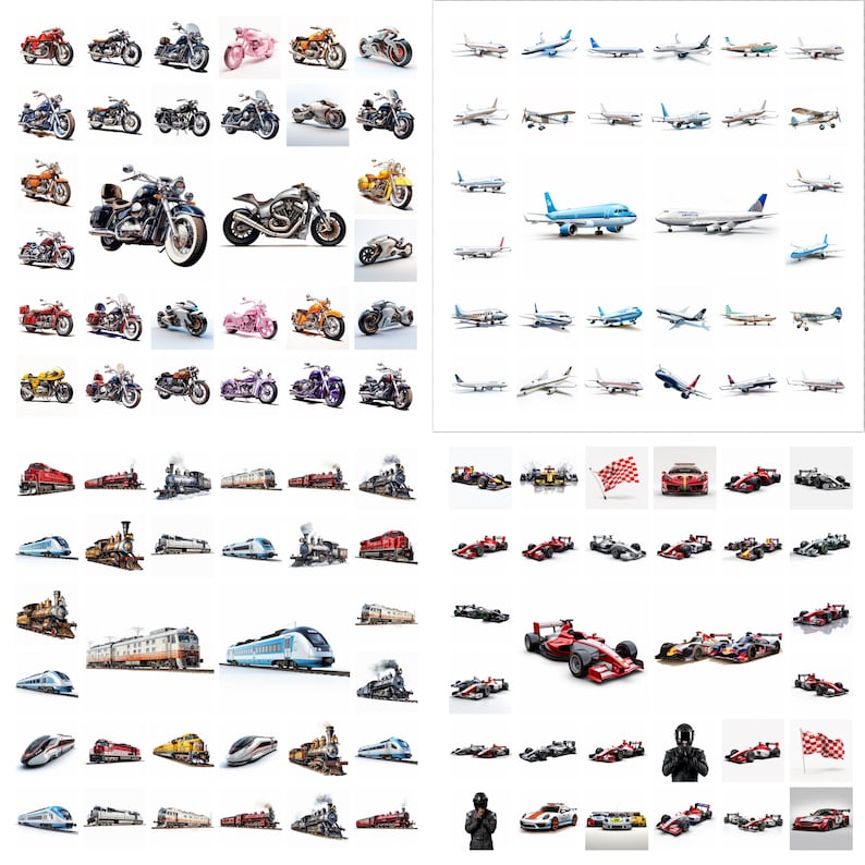 1000+ Vehicles Bundle, Ultra Bundle, Transportation Variety, Horse Png ...