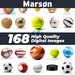 Sport Balls Clipart, Soccer Ball Clipart, Golf Ball Clipart, Football ...