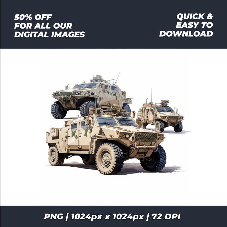Military Vehicles Clipart, 46 PNG IMAGES, Instant Download, Army ...