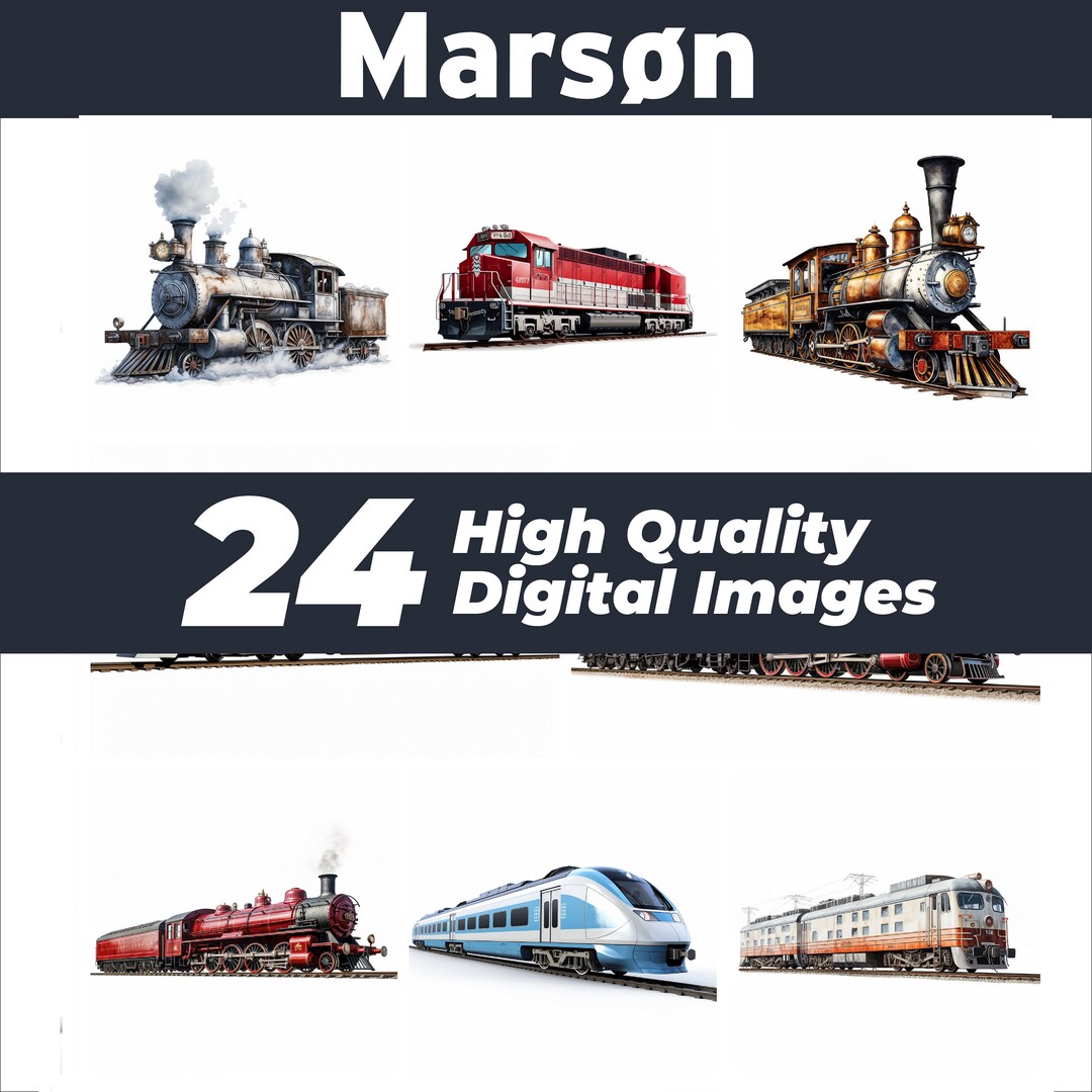 Train, 24 IMAGES, Steam Train PNG Bundle, Steam Locomotive Png File ...