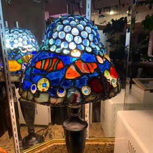 Fused & Stained Glass Table Lamp - Etsy