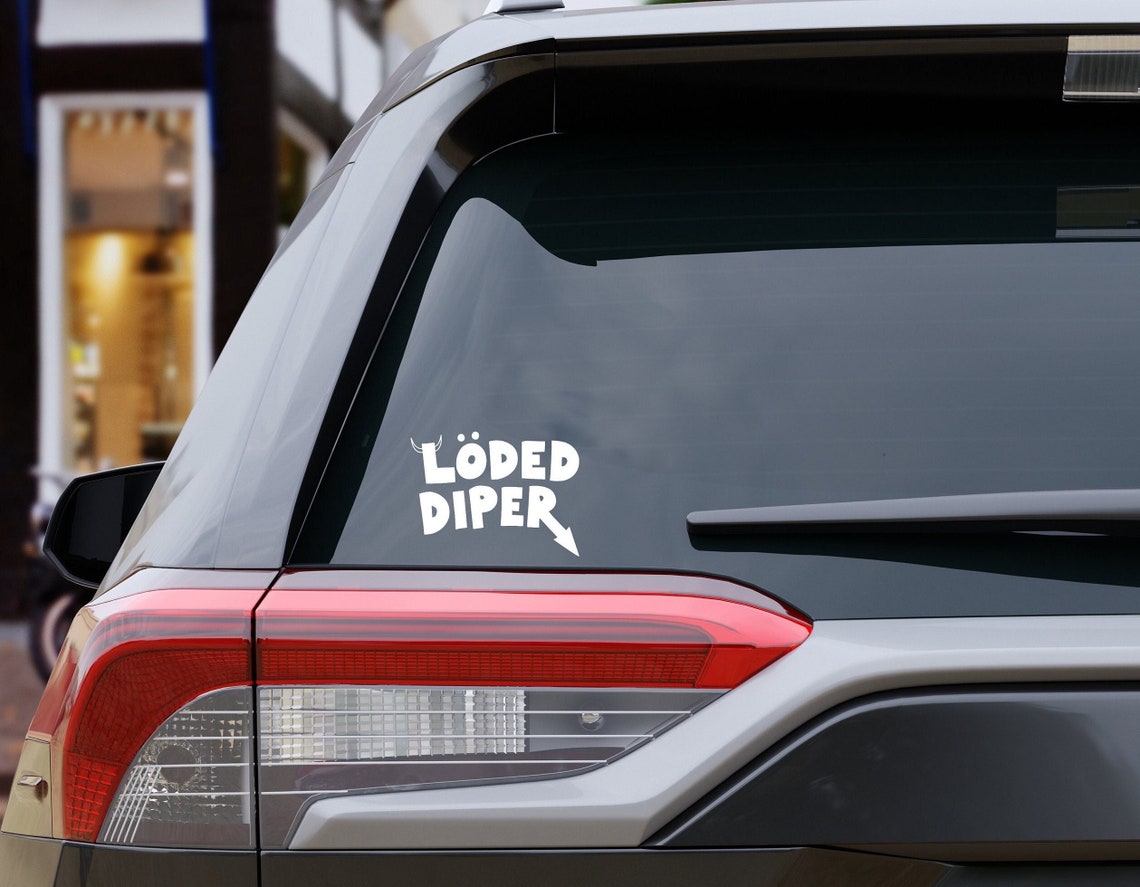 Car Decal Sticker Loded Diper Decal Waterproof Vinyl - Etsy