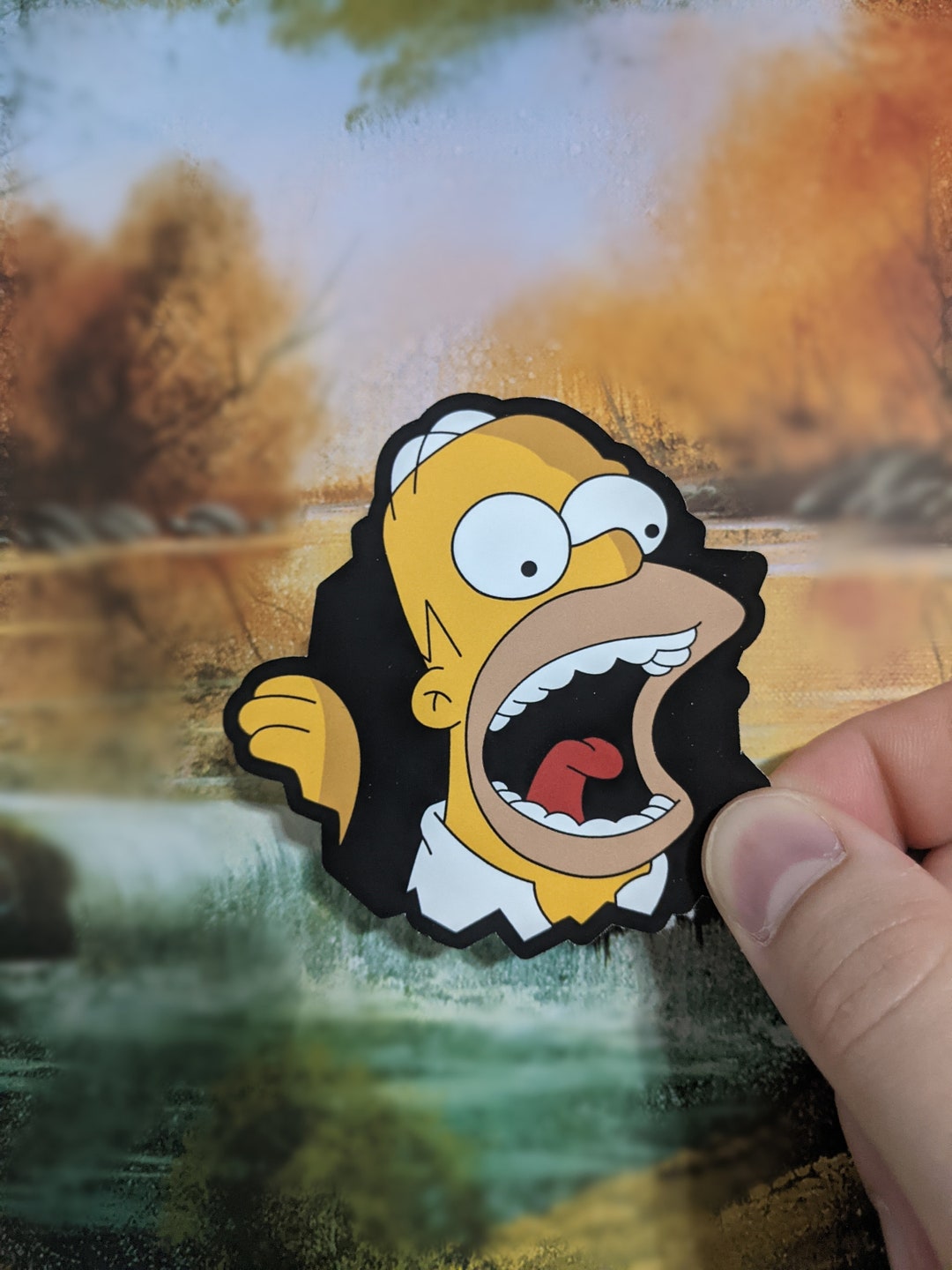 Funny Cartoon Sticker • Waterproof Sticker • Homer Simpson Sticker ...
