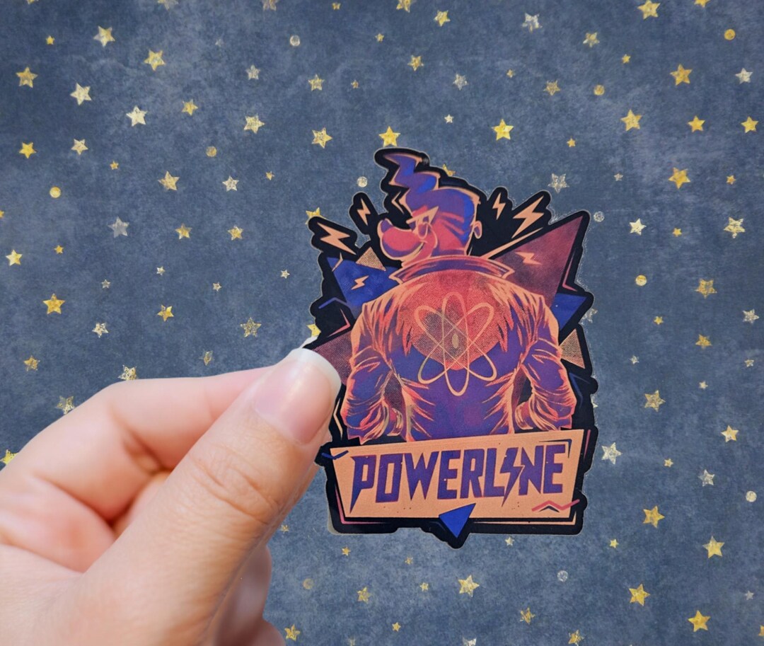 Powerline • Power Line Cartoon Sticker • Waterproof • Music Concert ...