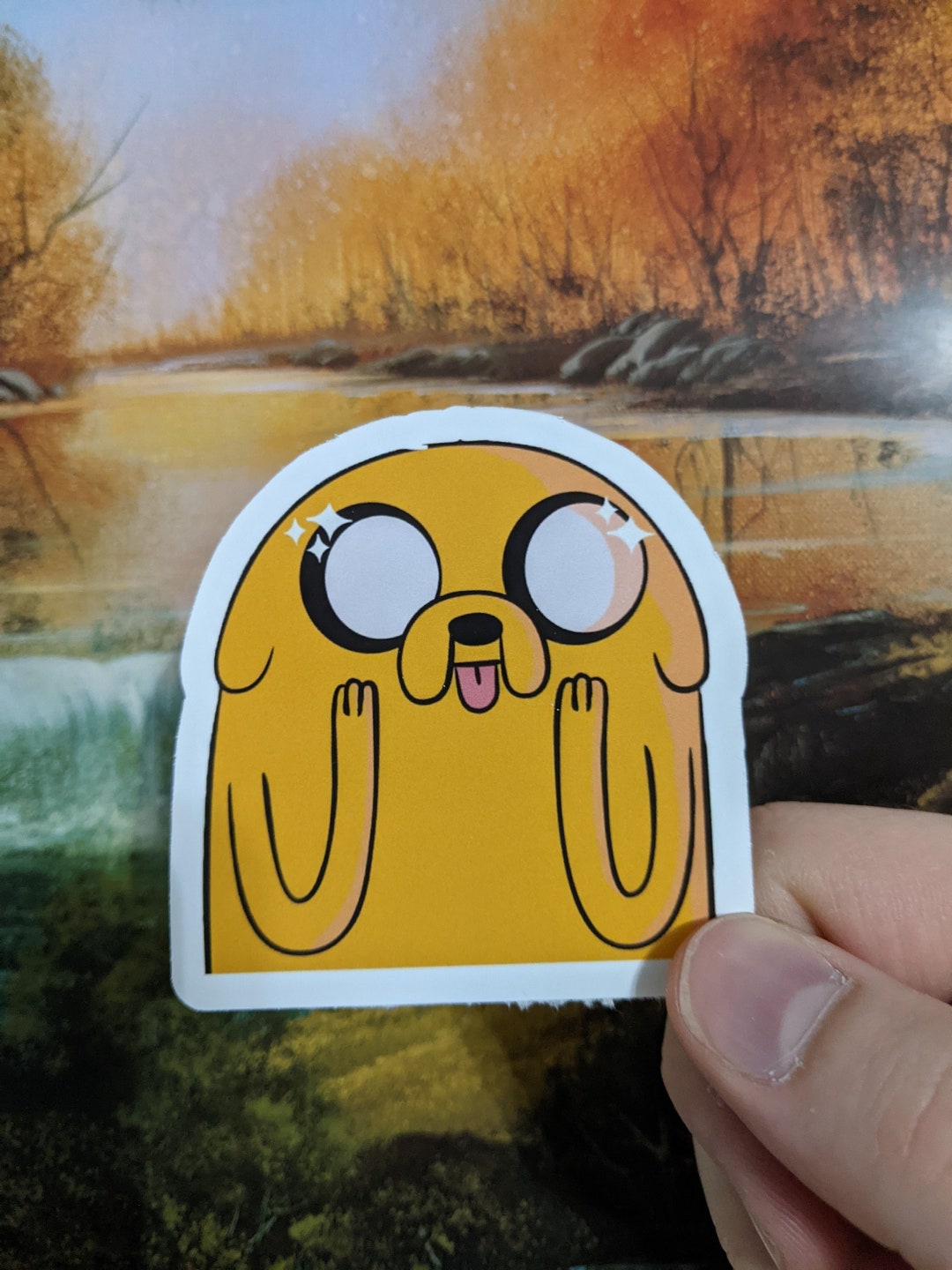 Funny Cartoon Sticker • Waterproof Sticker • Jake the Dog Sticker ...