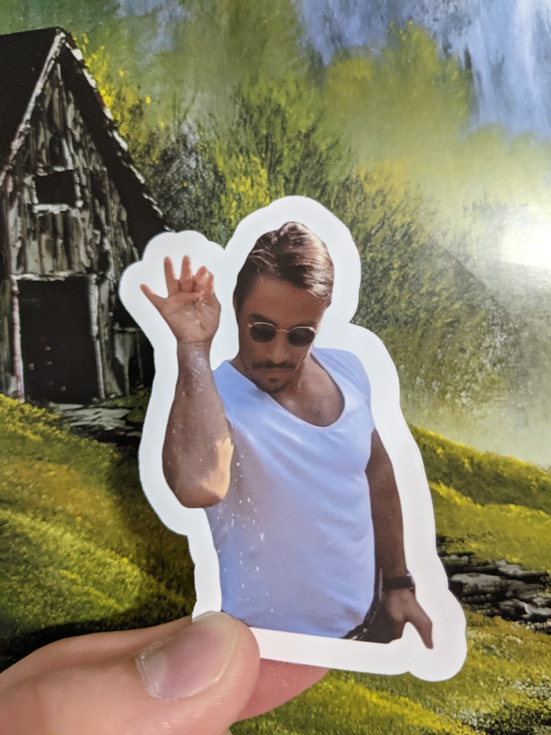 Funny Meme Sticker Salt Bae Meme Sticker Waterproof - Etsy
