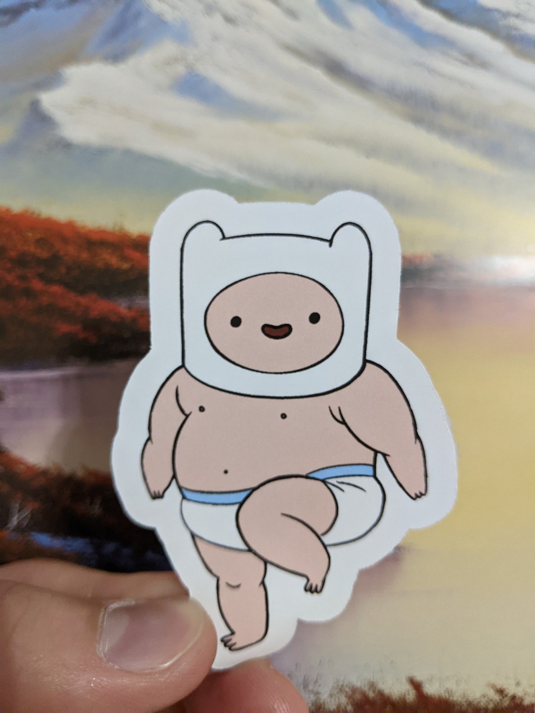 Funny Cartoon Sticker • Waterproof Sticker • Baby Finn Sticker ...
