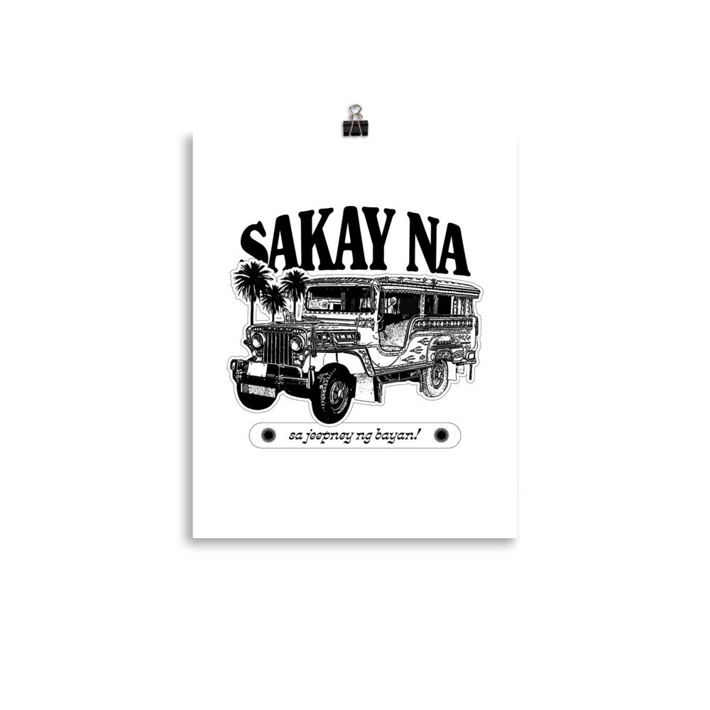 Sakay Na Jeepney Print, Filipino Print, Jeepney Poster, Filipino Poster ...