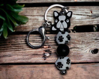 Boston Terrier, Boston Bull, American Gentlemen, Dog Keyring, Keychain ...