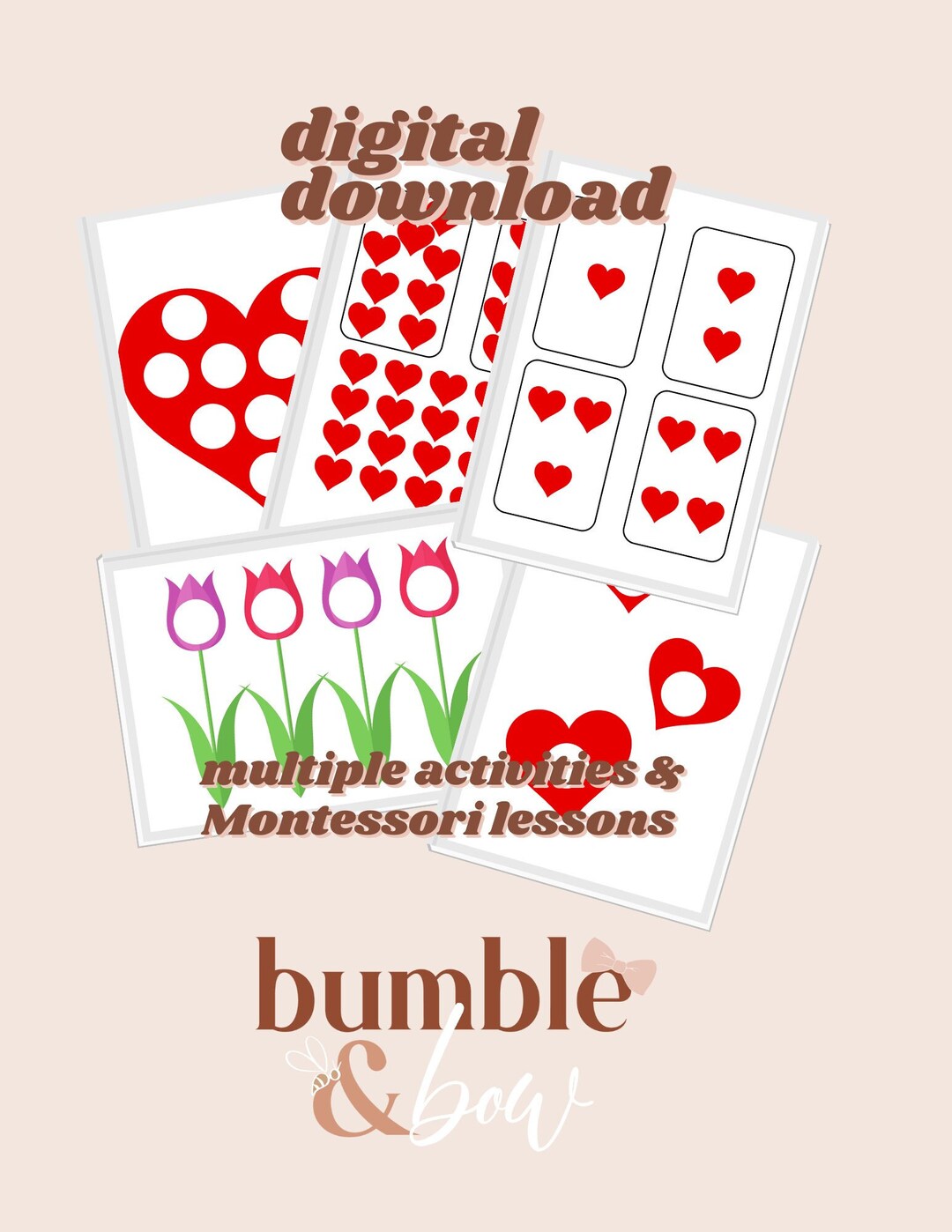 Valentines Montessori Dot Marker Page, Pom-pom Transfer Activity ...