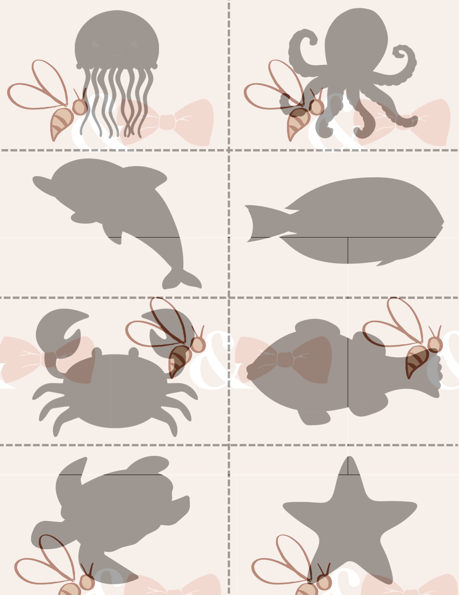 Ocean Matching Cards, Sea Animal Dot Marker Printable, Pom-pom Transfer ...