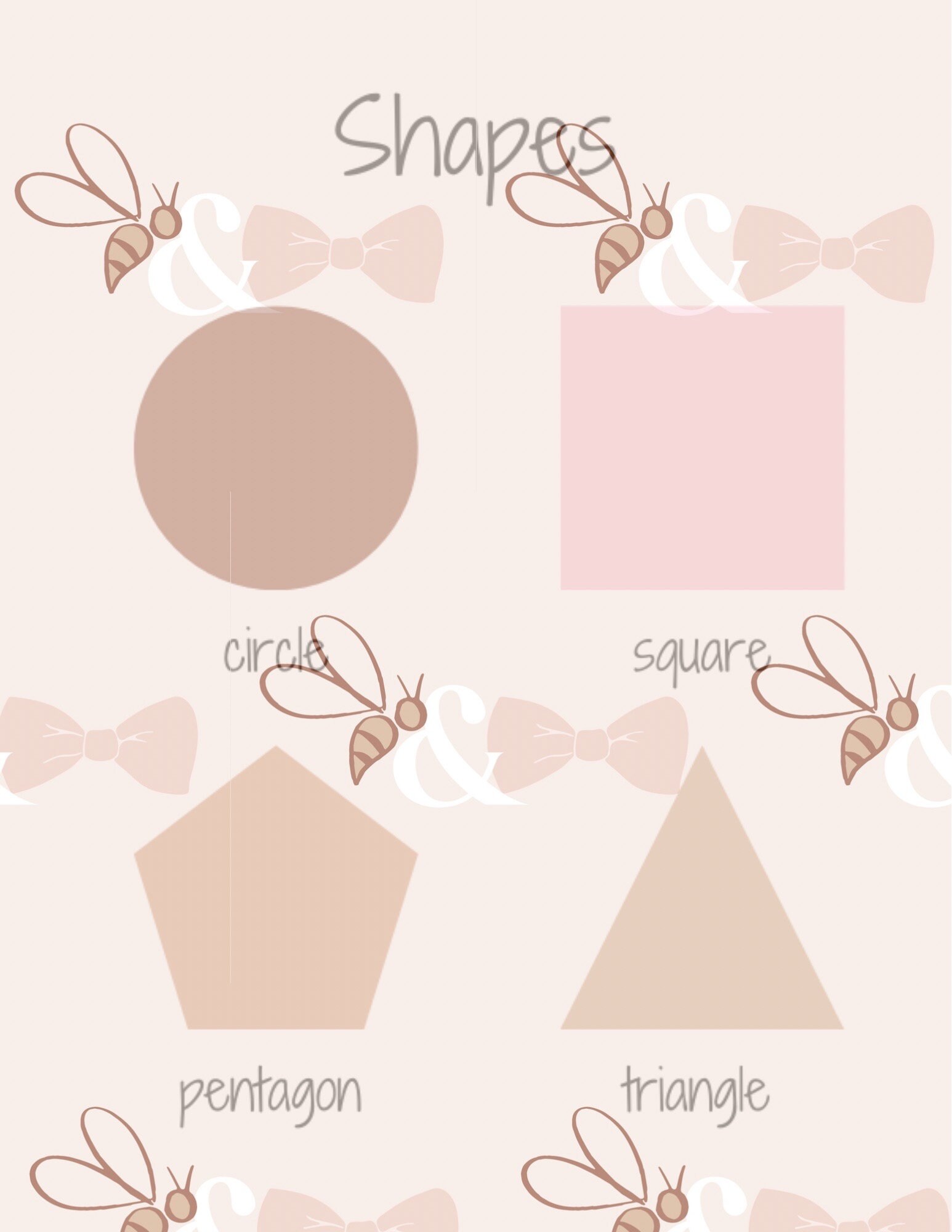 Toddler Shapes Poster, Neutral Basic Shape Digital Download, Print at ...