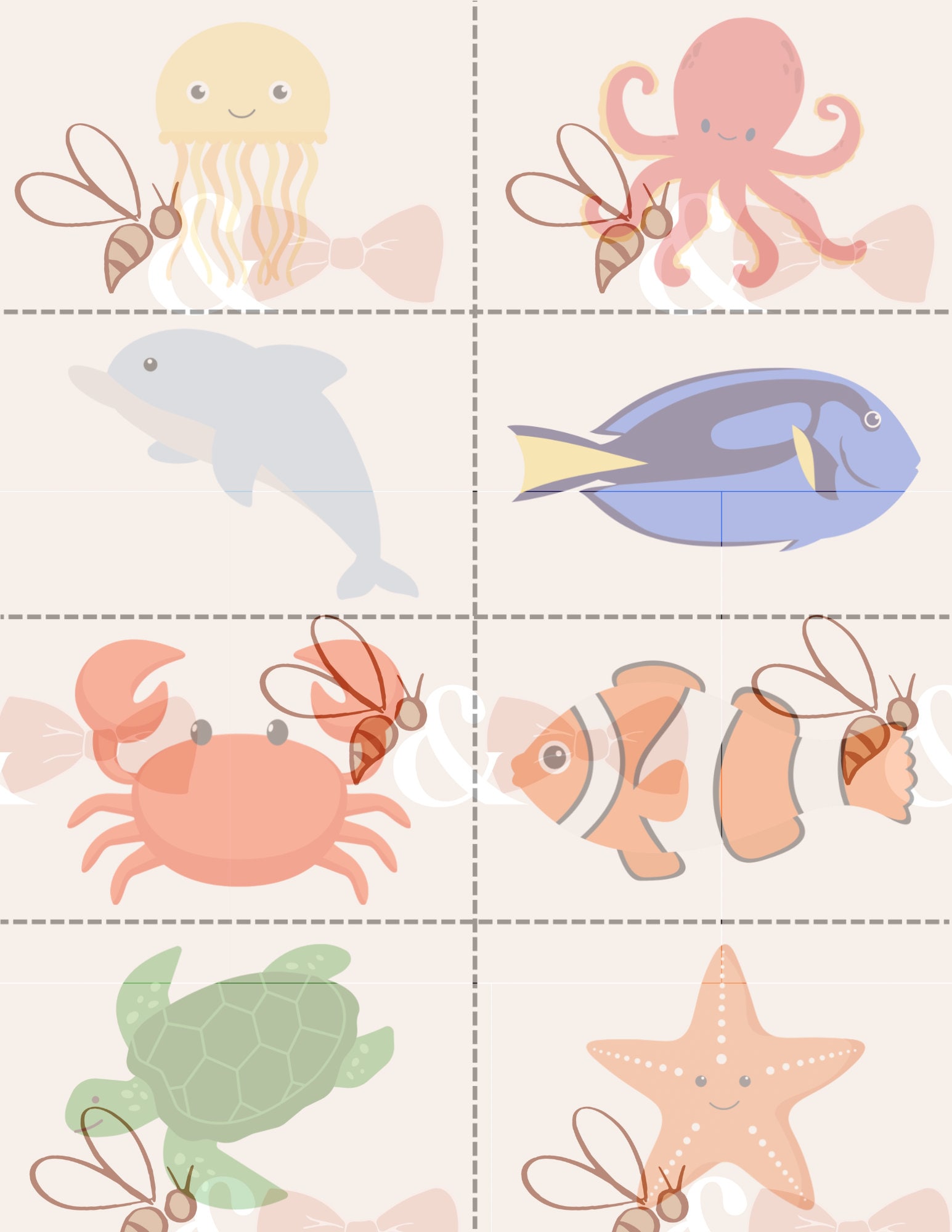 Ocean Matching Cards, Sea Animal Dot Marker Printable, Pom-pom Transfer ...