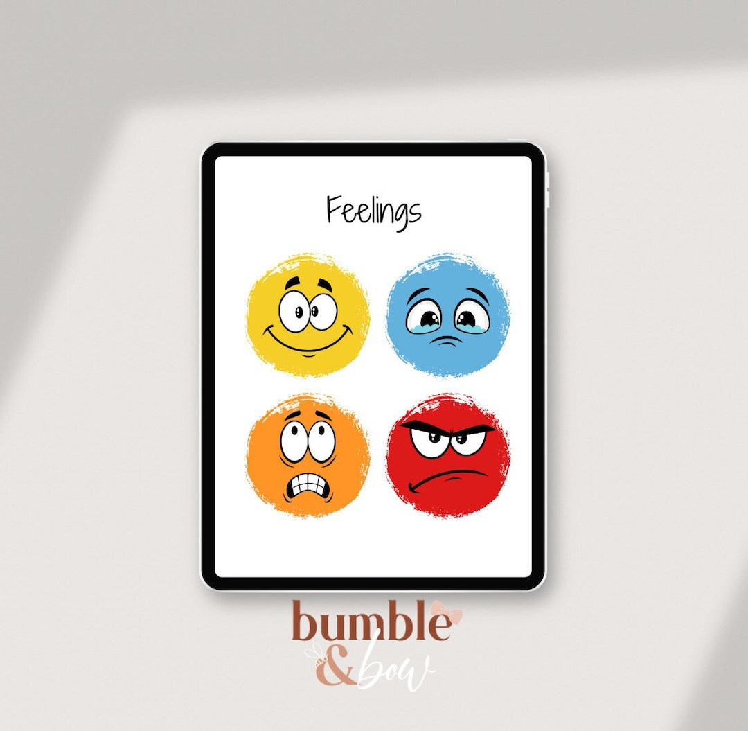 Toddler Emotions Poster, Simple Feelings Digital Download, Print at ...
