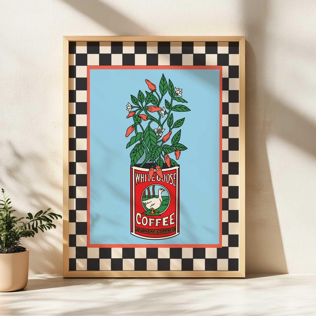 Retro Kitchen Wall Art –cool Print With Positive Vibes for Cozy Kitchen ...