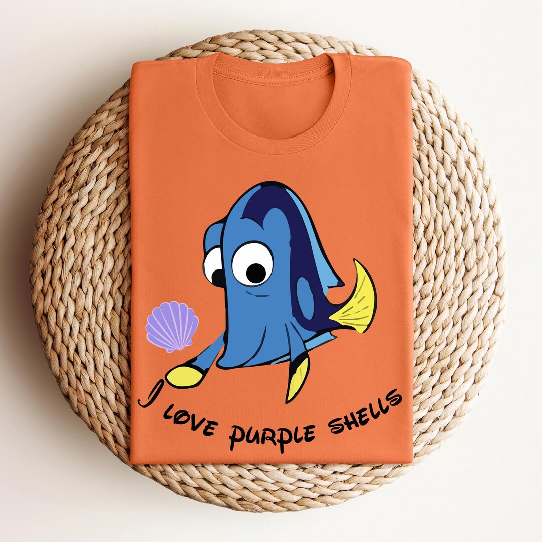 Disney I Love Purple Shells Shirt, Dory Shirt Women, Disney Dory Shirt ...