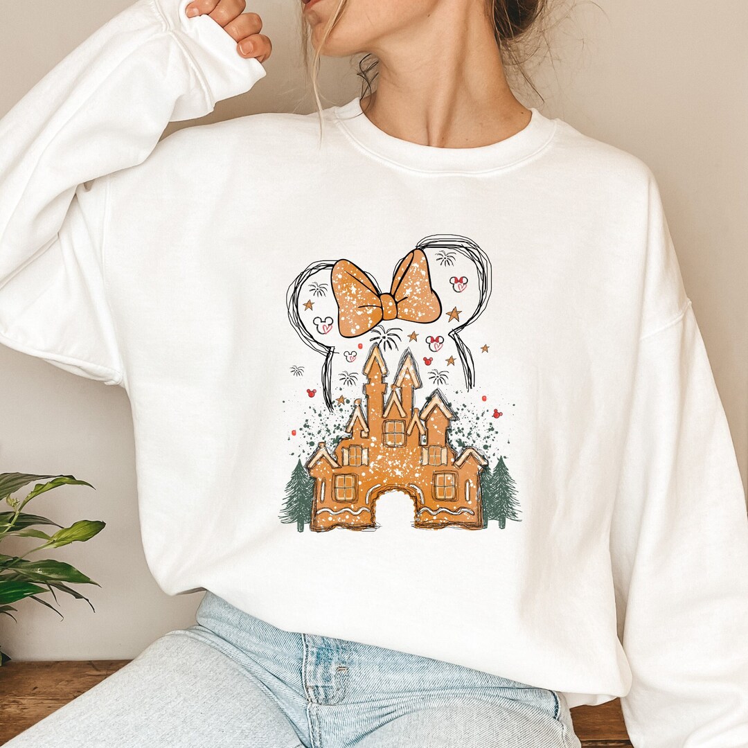 Disney Castle Gingerbread Minnie Mouse Castle Sweatshirt, Christmas ...