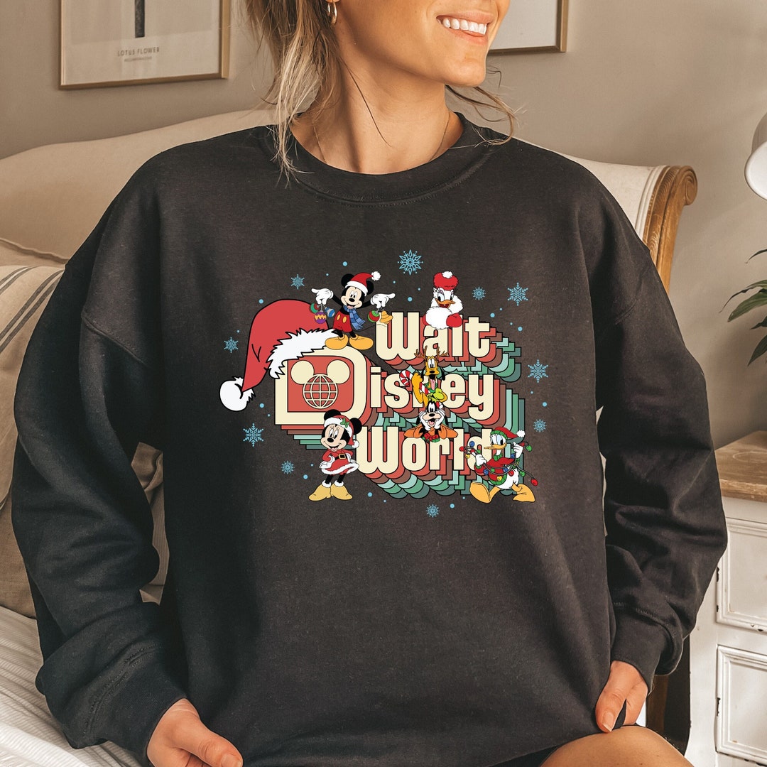 Walt Disney World Christmas Sweatshirt, Cartoon Movie, Disney Christmas ...
