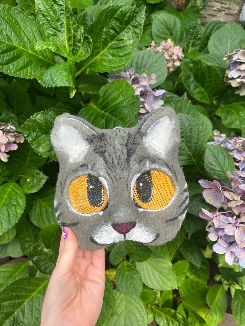 Grey Tabby Cat Therian Mask - Etsy