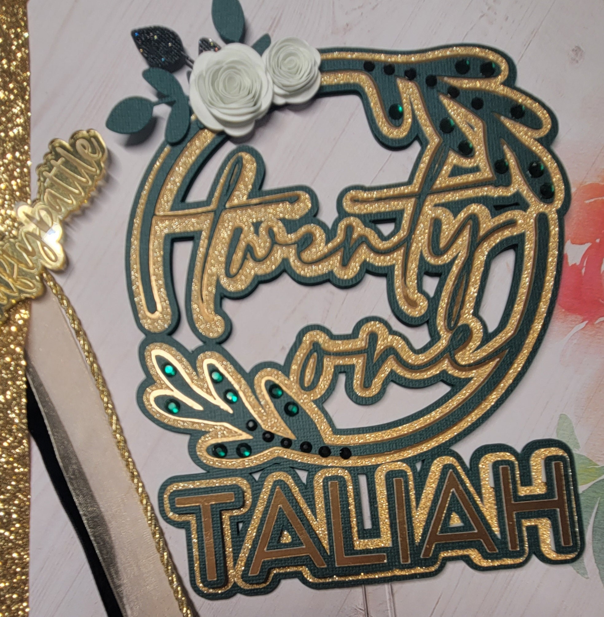 21st Birthday Cake Topper Twenty One Custom Name - Etsy