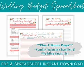 Ultimate Wedding Planning Spreadsheets (Download Now) - Etsy