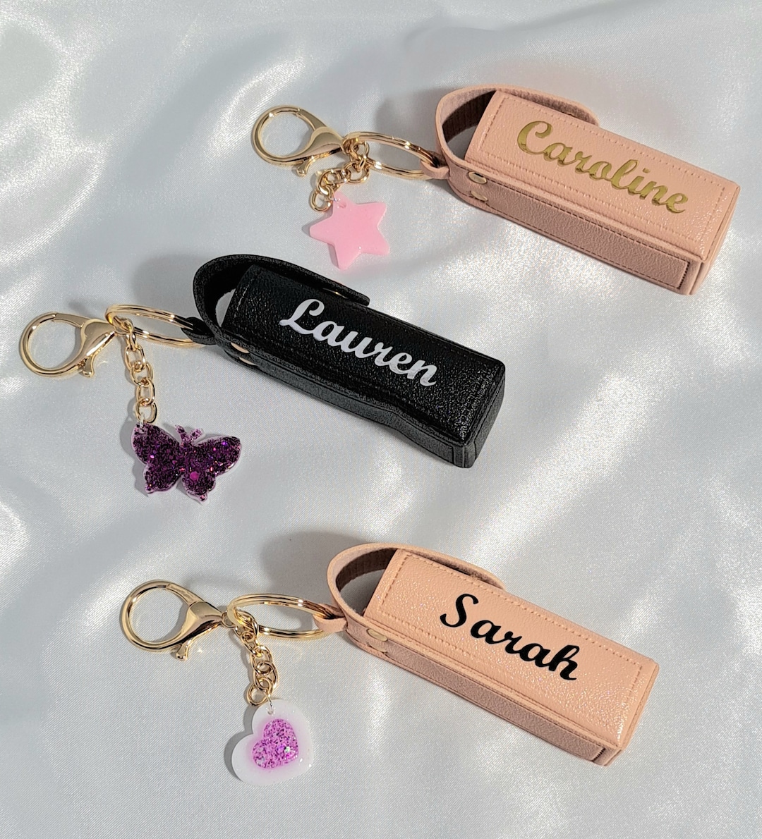 Personalised Lipstick Holder Key Chain, Gift for Her, Birthday Gift for ...