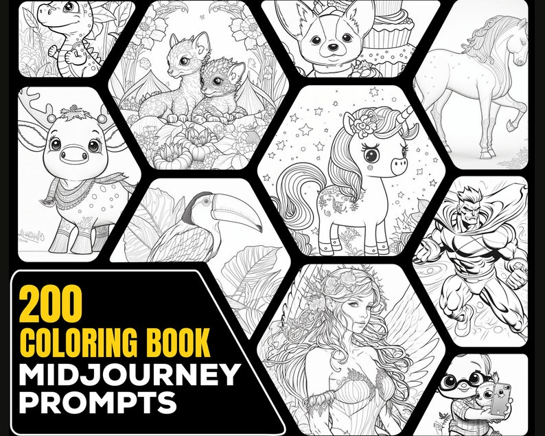 200 Midjourney Ai Coloring Pages Prompts, AI Prompt,leonardo.ai Prompts ...