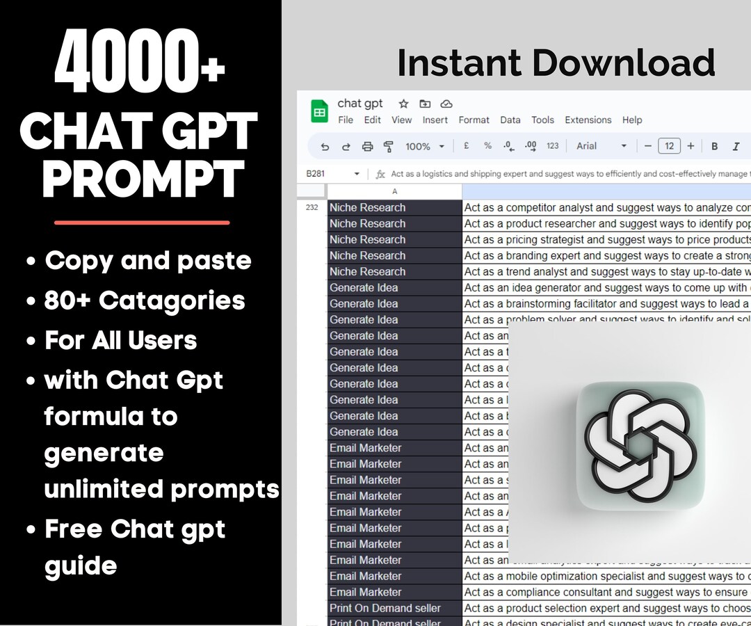 Chat GPT 4000 Prompt Guide Chatgpt Cheats Chat Gpt Guide - Etsy Hong Kong
