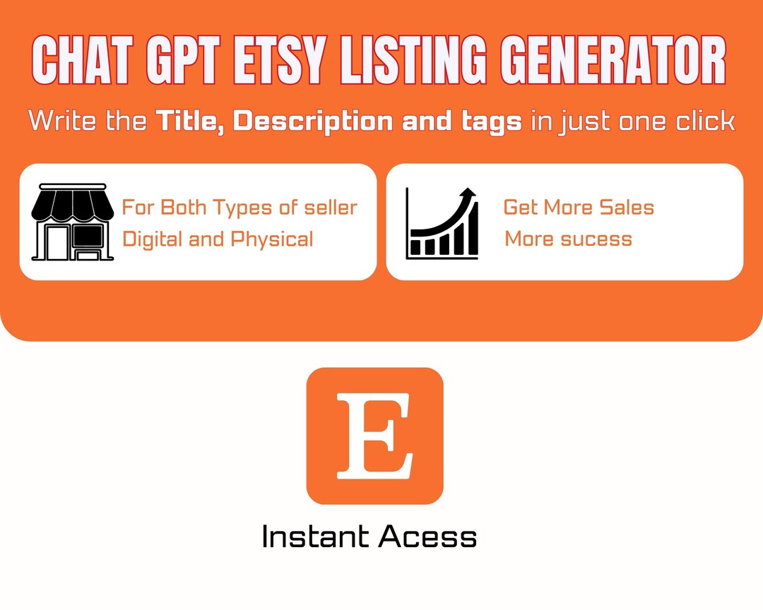Chat Gpt Listing Generator, Chat Gpt Title, Description, Tags Writer ...