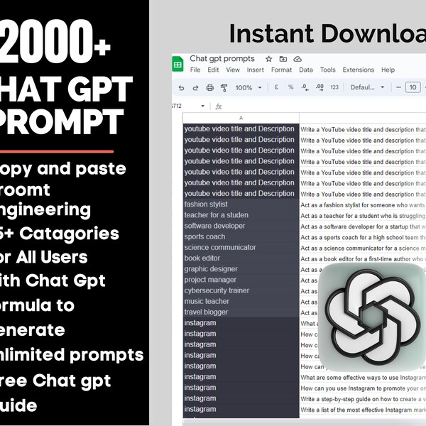 Chatgpt Prompts - Etsy UK